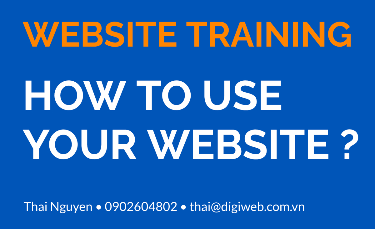 Hướng dẫn quản trị website, sử dụng CMS - DigiWeb